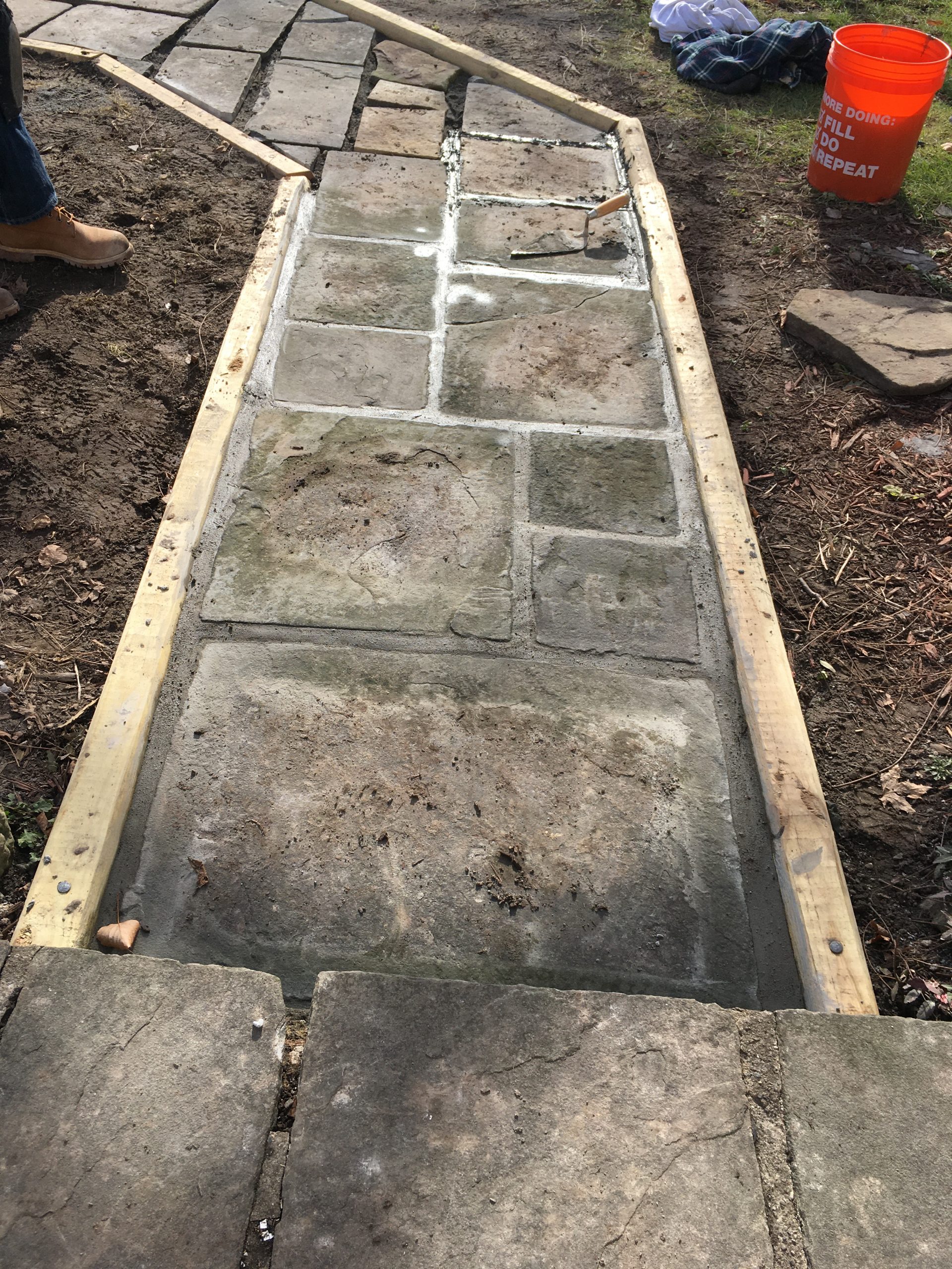 We Built a Blue Stone Walkway in West Bloomfield. - Odd Jobs Landscape ...